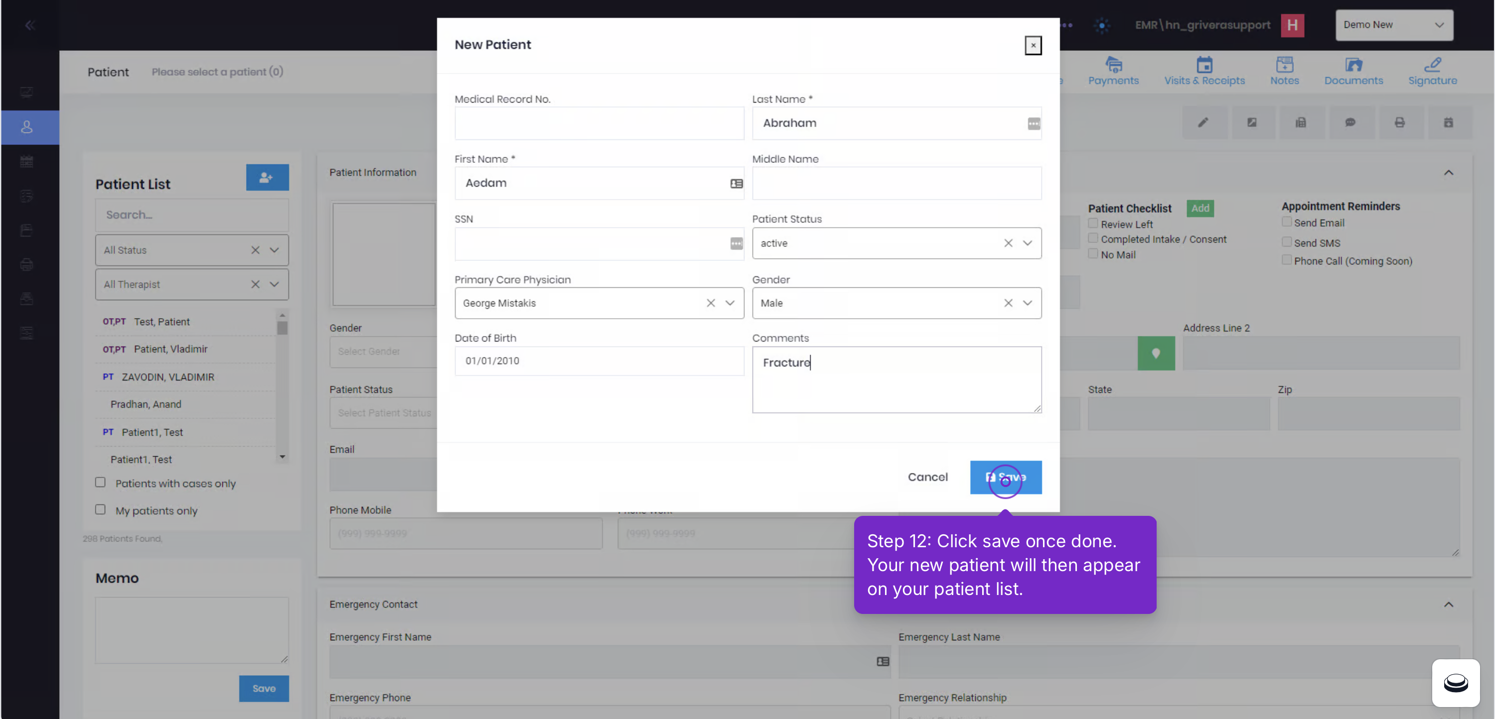 How do I add basic patient information ? – HelloNote