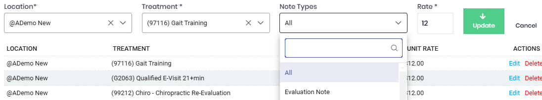 How to set Therapist Rates per Notes type? – HelloNote