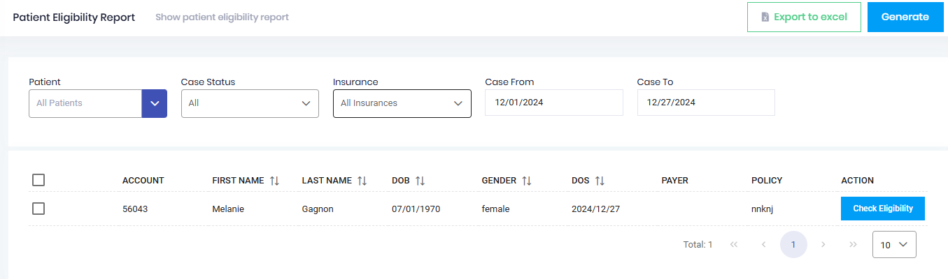 How to use the Patient Eligibility Report? – HelloNote