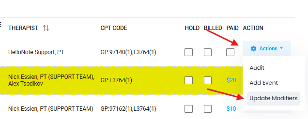 How to add a Modifier in Claims? – HelloNote